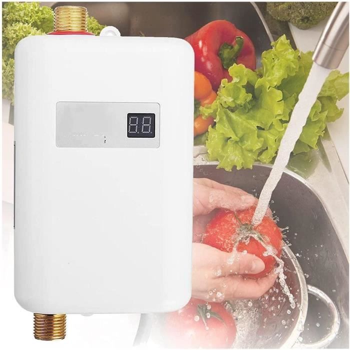 Chauffe-Eau Électrique Instantané, Mini Chauffe-Eau Électrique Pour Cuisine 3800W Chauffe-Eau À ...