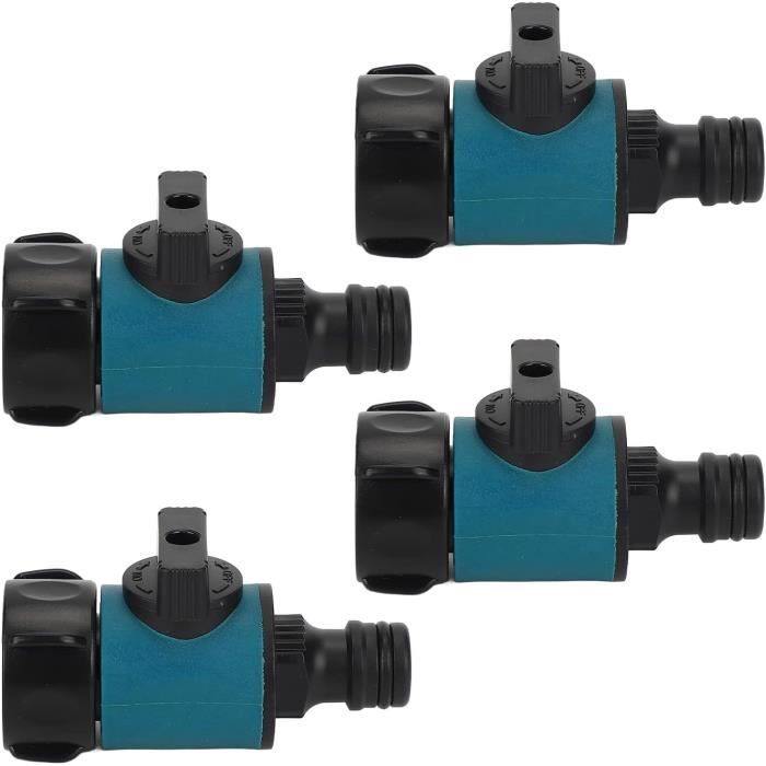 Pack de connecteurs de tuyau d'arrosage en plastique avec vanne d'arrêt, adaptateur de ...