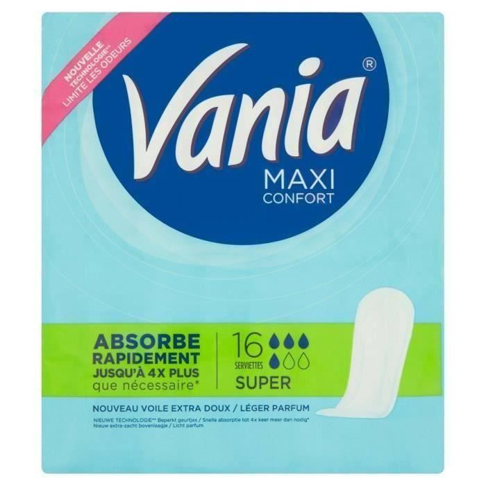 VANIA - LOT DE 6 - VANIA - Maxi Confort Super Serviettes hygiéniques ...
