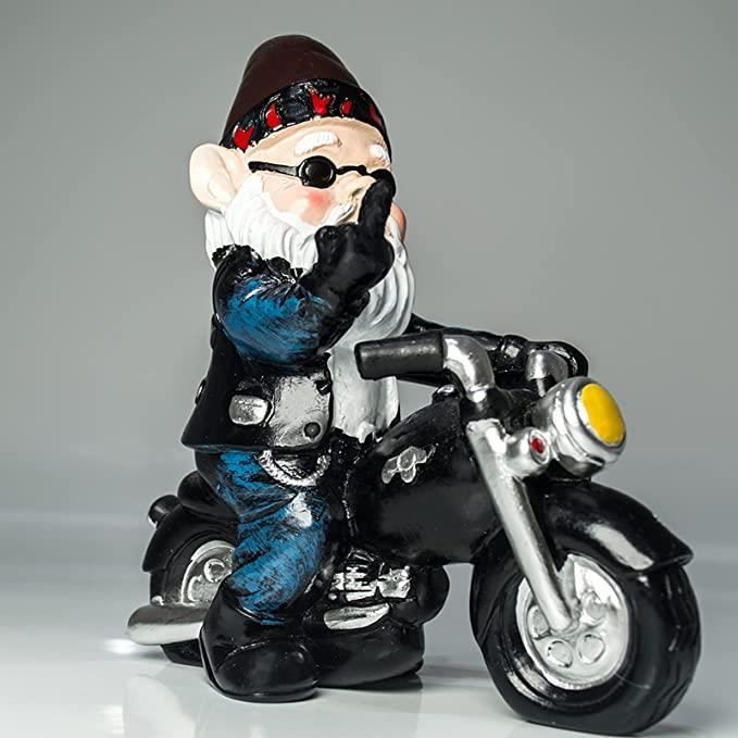 Nain de jardin Nains de moto pour le jardin, statue de nain de jardin ...