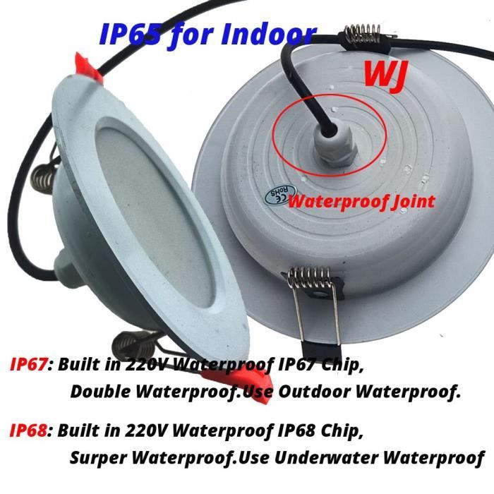 SPOTS,IP65 AC220V WJ-Pure White-10W D115mm--Lampe LED imperméable ...