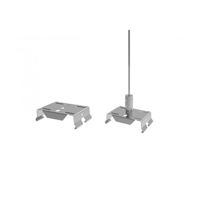 Kit de Suspension Barre Linéaire LED Trunking - 2 Unités Argent ...