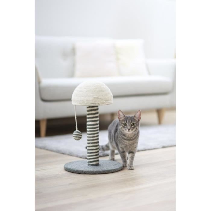 KERBL - Poteau griffoir pour chat - Tronc 42 cm - FUNGHI - Gris/blanc ...