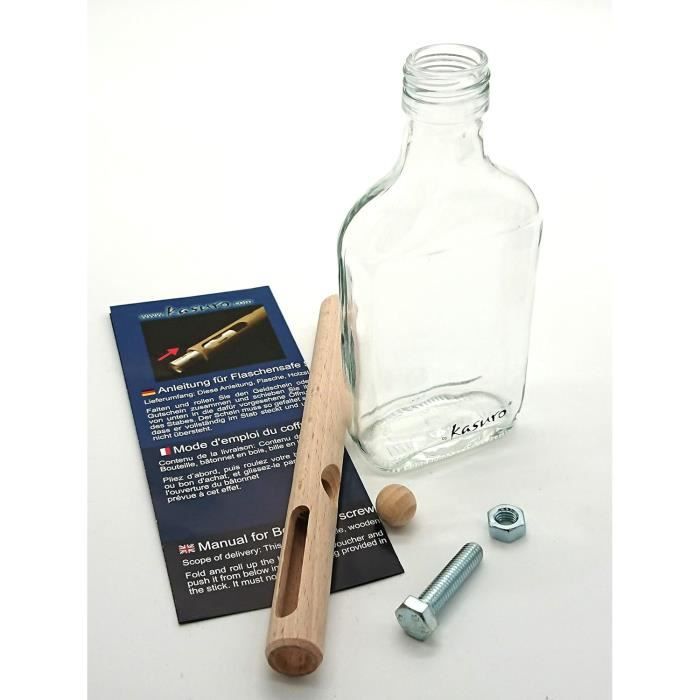 Kasuro Coffre-fort à énigme bouteille et vis bouteille cadeau emballage ...