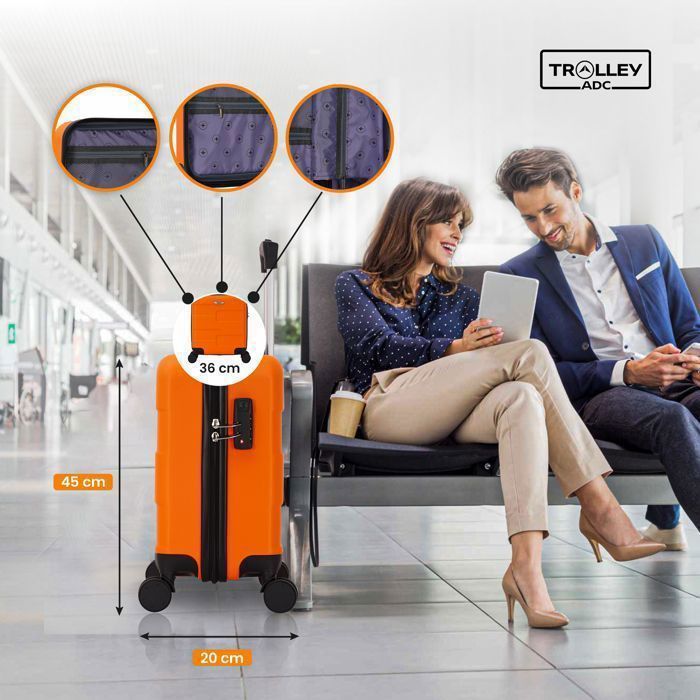 Valise cabine EasyJet TROLLEY ADC 45x36x20 cm – ABS 2,3 kg – 32 L – 4 ...