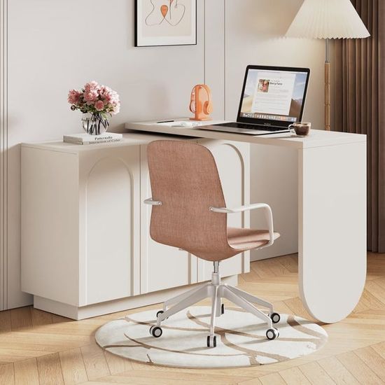 Bureau informatique Bureau d\'angle pivotant en L, table de travail ...