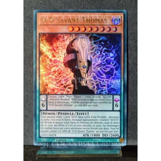 Carte YU-GI-OH GFP2-FR078 D-D Savant Thomas NEUF FR - Cdiscount Jeux ...