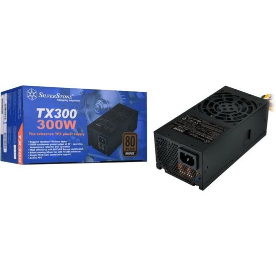 Silverstone Sst-Tx300-Série Tfx,300W,Alimentation Éléctrique Pc 80 Plus Bronze,Bruit Faible 80Mm ...