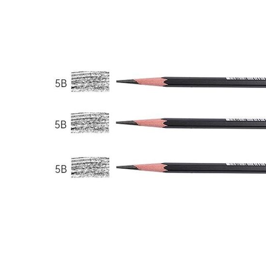 CRAYON GRAPHITE,5B--Ensemble de crayons pour croquis artistiques, lot ...