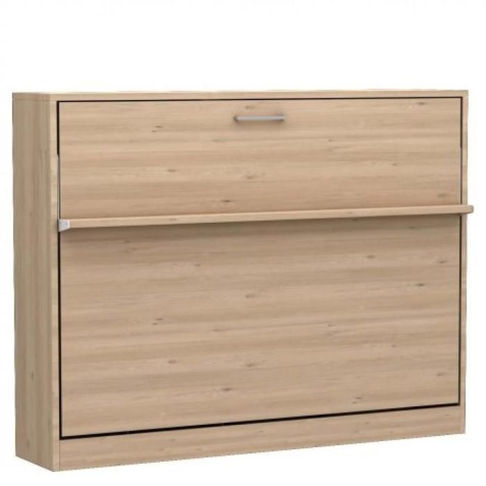 Lit escamotable horizontal MULTIMO couchage 140x200cm chêne - Cdiscount ...