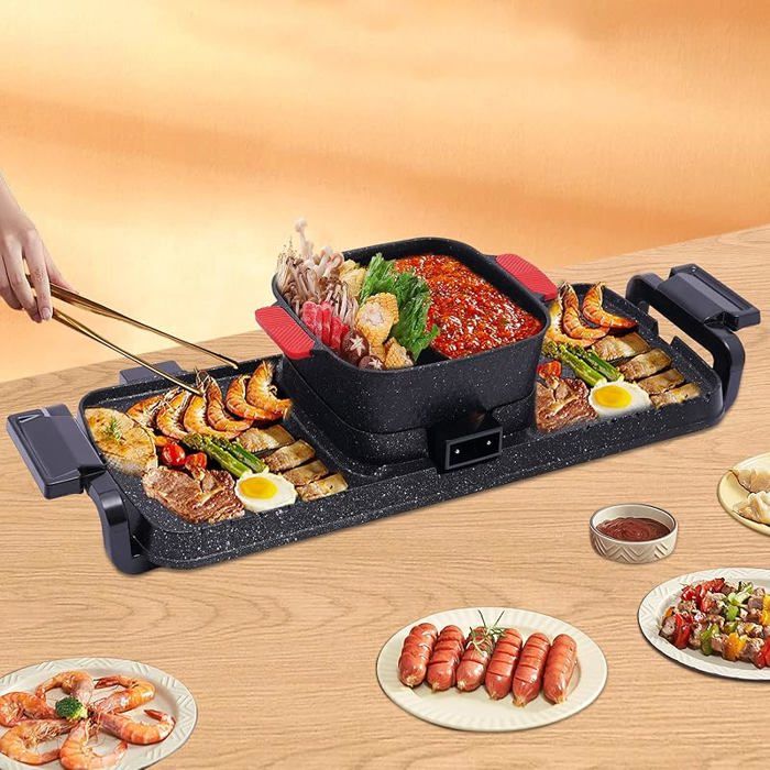 Appareil Fondue Chinoise Hot Pot Electrique BBQ u2013 Barbecue Tha ...