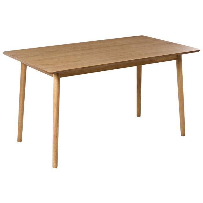 Table de repas ELVYN Chêne clair 140 cm 80 cm - Cdiscount Maison