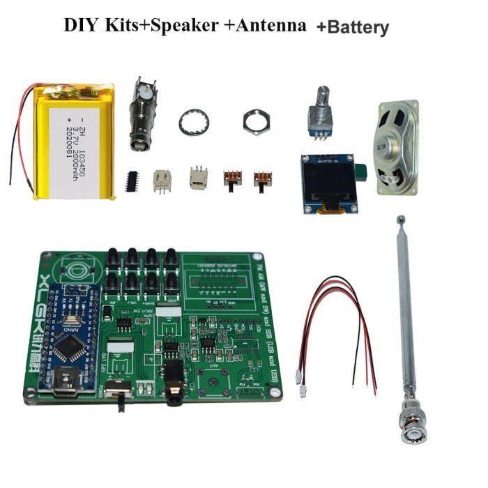 Kit DIY avec batterie - Radio FM toutes bandes SI4732, AM (MW et SW) et ...