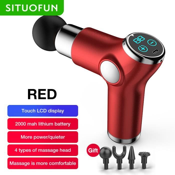 Affichage LCD rouge Charge de type C-Pistolet De Massage Électrique ...