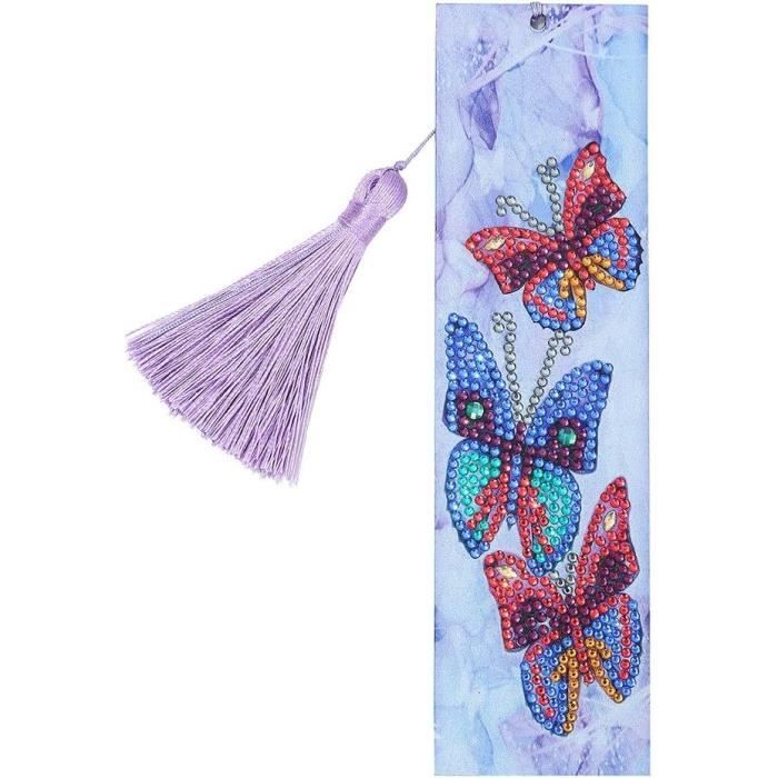 Domybest Marque-Page De Peinture Au Diamant Bricolage Diamond Painting Marque Page En Cuir ...