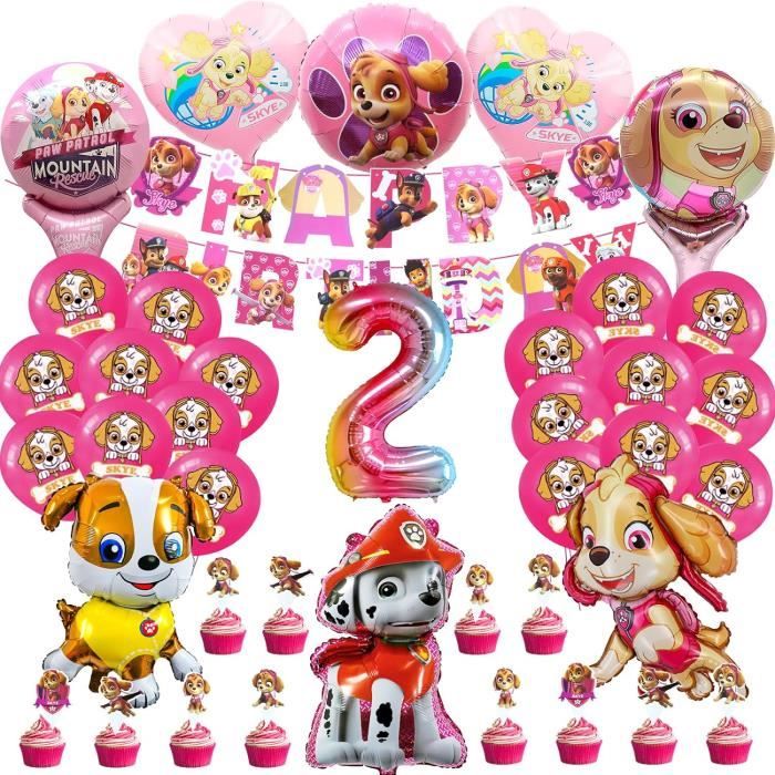 52 Pcs Kit Anniversaire Patrol Dog 2 Ans, Ballon Anniversaire Patrol ...