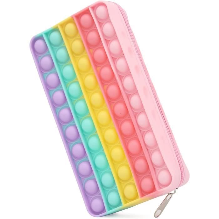 Fidget Crayons Sac, Pop it Crayons Sac, Push Pop Trousse, Décompression ...
