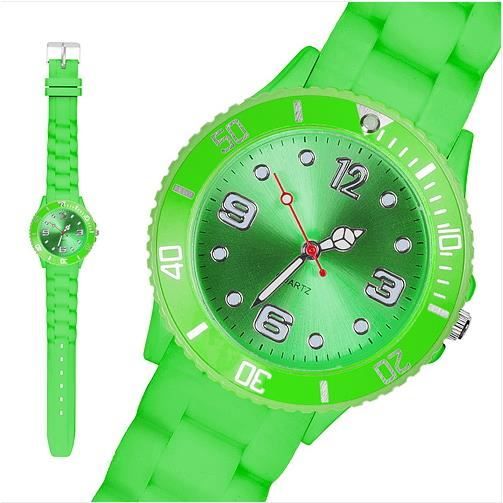 Montre Silicone verte Femme Homme Couleur Watch Vert, - Achat/vente ...