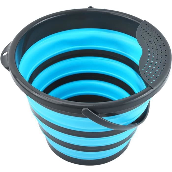 Seau Pliable de 10 L Seau de Nettoyage Pliable en Silicone Seau ...