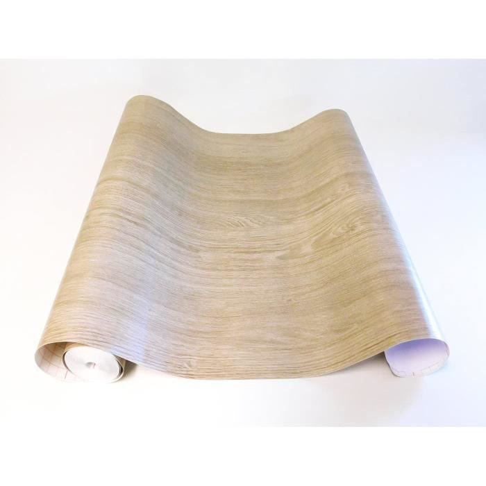 Rouleau Adhésif - Papier Peint Autocollant - Aspect Chene Beige (3 M X 45 Cm)[m9303] - Cdiscount ...