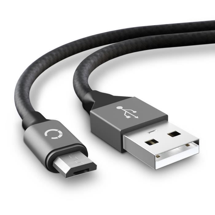 Câble Micro USB de 2m pour GPS Bryton Rider 15, 310, 420, 450, 530, 750 ...