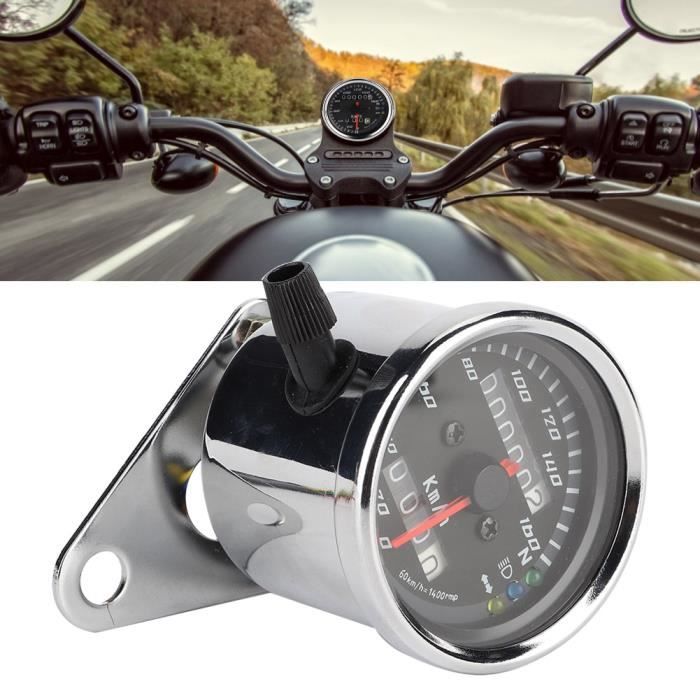 Dilwe Compteur kilométrique Instrument de moto 12V, double odomètre ...