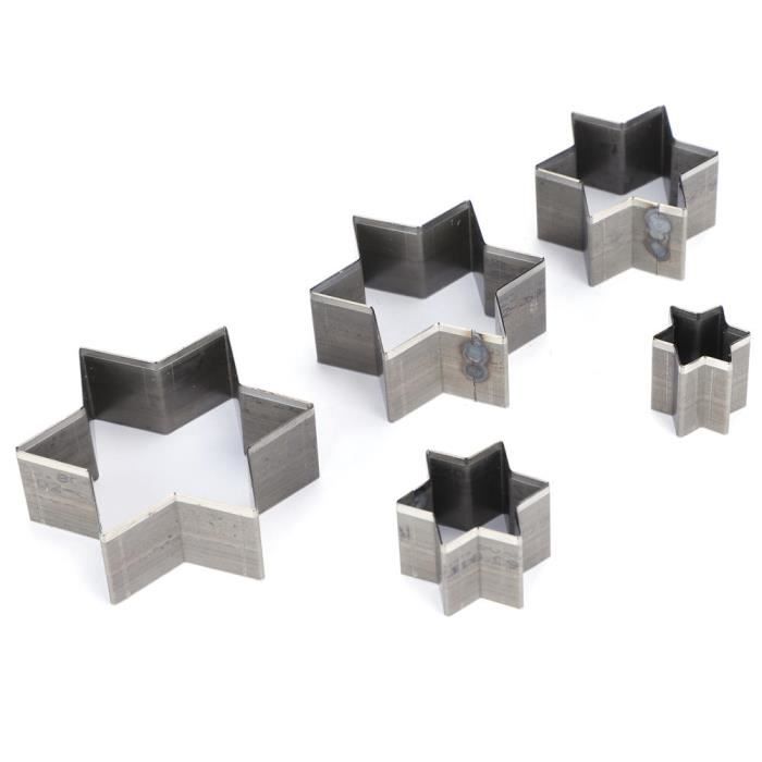 Dilwe Ensemble de matrices de poinçon en cuir 5 pièces poinçon en cuir ...