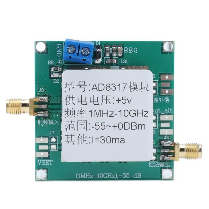 Dioche Détecteur de puissance RF Module RF AD8317 1M HZ à 10G Hz 5V DC 1.6mm PCB double panneau ...