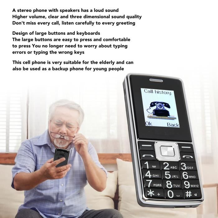 XIG Téléphone portable G699 2G G699 2G GSM Téléphone portable débloqué Double carte SIM 2800mAh ...