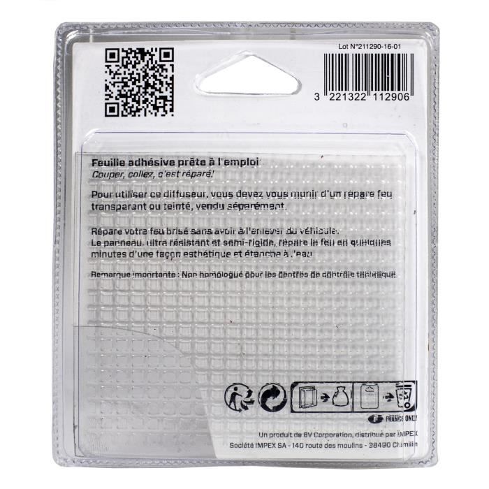 BV Répare Feu Arrière Diffuseur Transparent - Cdiscount Auto