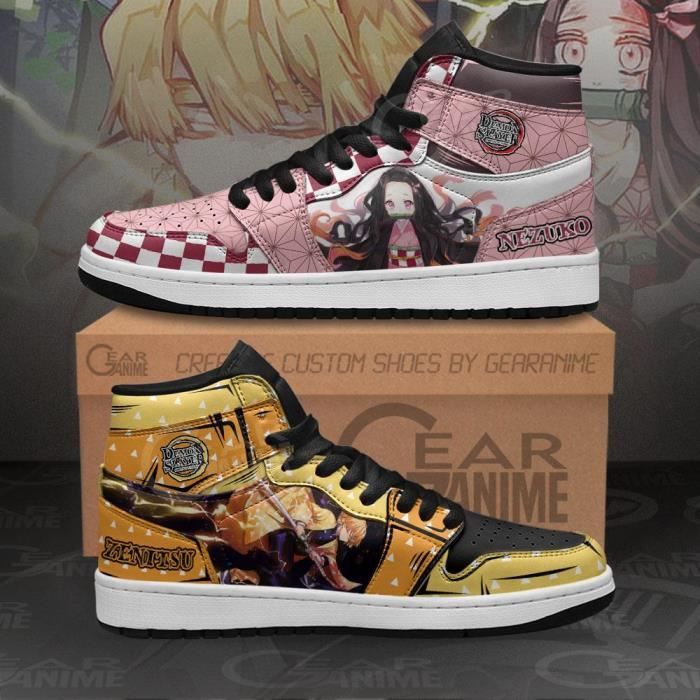 Baskets Anime Zenitsu & Nezuko Demon Slayer Chaussures de course pour ...