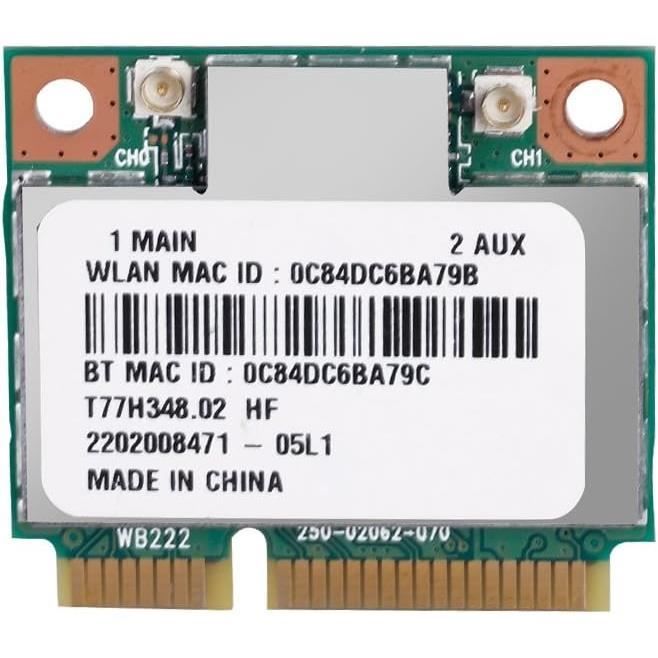 Carte Wifi, Dual Band 2.4G-5Ghz Ar5B22 Carte Réseau 300Mbps Bluetooth 4 ...