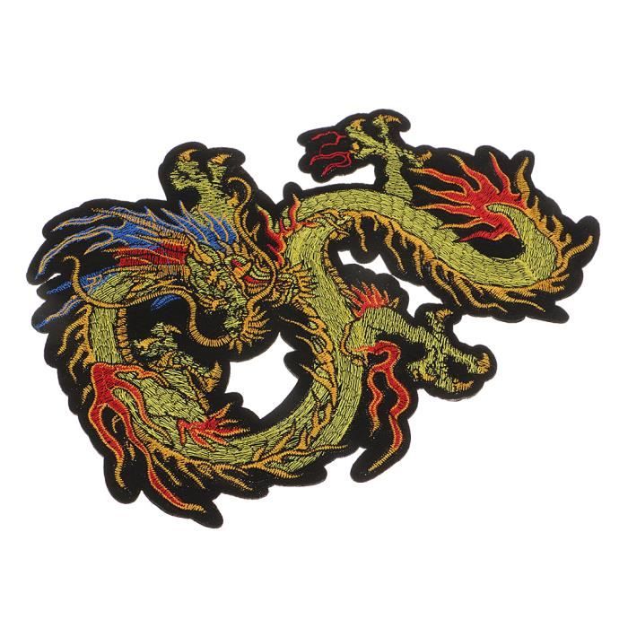 Dragon Patch Broderie En Relief Coudre sur Applique Bricolage Artisanat Vêtements Décor SUNNIMIX ...