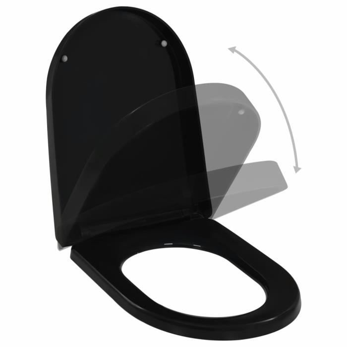 Produit Wc WIFESE Abatant WC Avec Couvercle MDF Design Simple Noir ...
