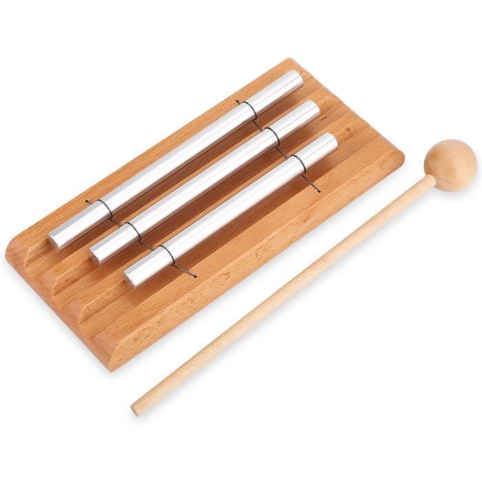 Instrument de percussion pour enfants - VINGVO - 3 tons - Acier + Bois ...