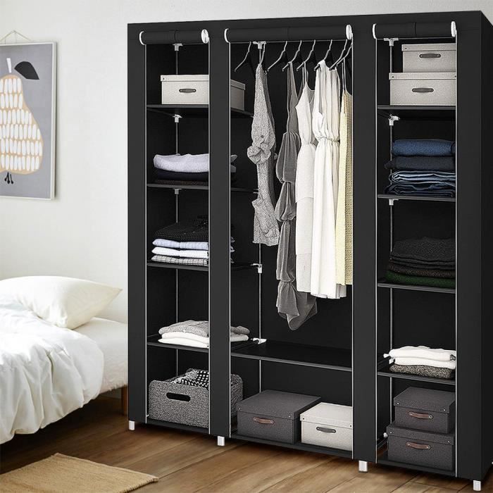 Garde-robe - XUANYU - Trois portes - Tissu non tissé - 150x45x175cm ...