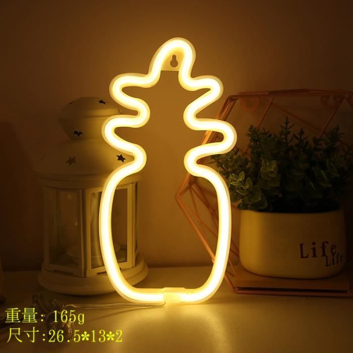 BATON LUMINEUX,pineapple--Lampe Led fluo colorée en acrylique avec port ...