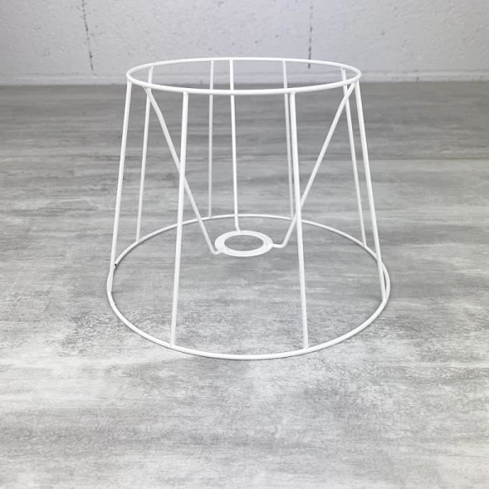 Petite Carcasse Abat-Jour Tambour 20 Cm, Armature Cone 8 Branches En ...