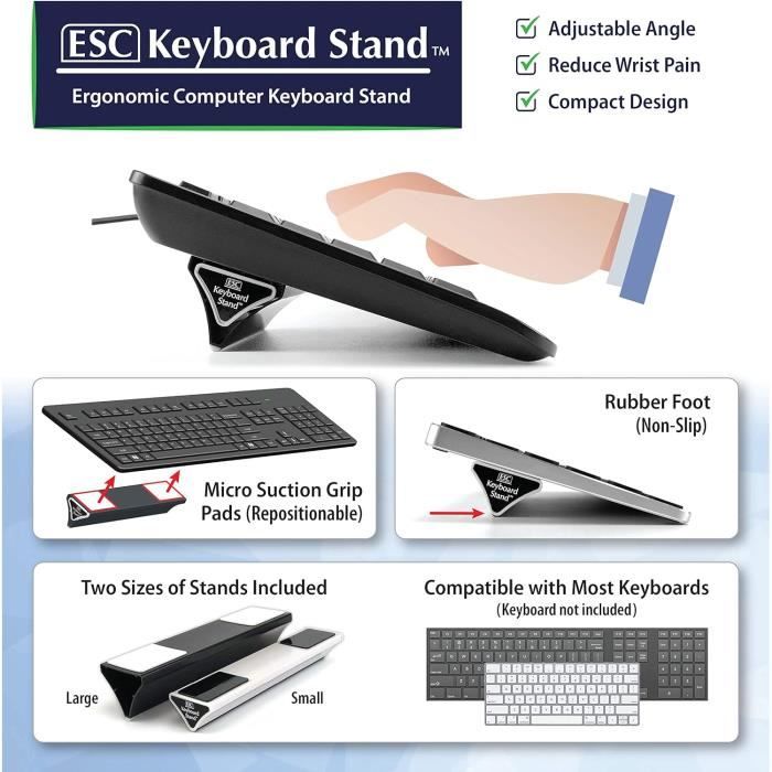 Esc Support Pour Clavier D'Ordinateur Et Ordinateur Portable, Angle ...