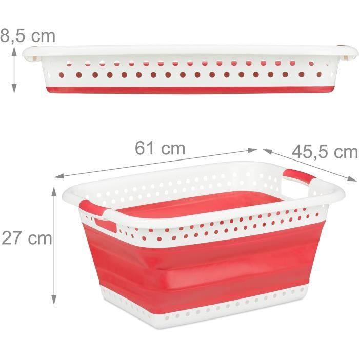 Panier À Lessive Pliable, Plastique, Silicone, Corbeille À Linge Peu ...