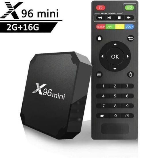 MEDIA STREAMER - BOX MULTIMEDIA X96 MINI TV BOX 2GO + 16GO Android 90 Multi-Core 64bit 4KHD 24G ...