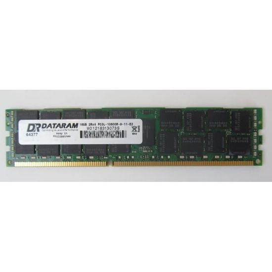 DATARAM 64377 16GB 2RX4 PC3L-10600R-9-11-E2 Memory DIMM Dane-Elec ...