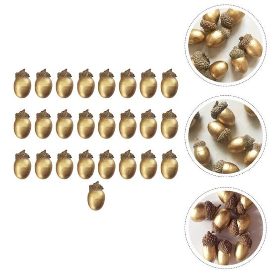 25Pcs Artificielle Glands Bouchon Gland Simulation Petit Mousse Acorn ...