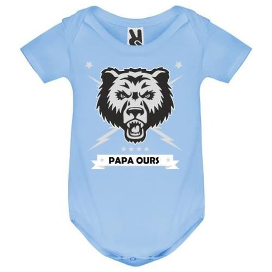 Body bébé - Bébé Garçon - Bleu - PAPA OURS Bleu - Cdiscount Prêt-à-Porter