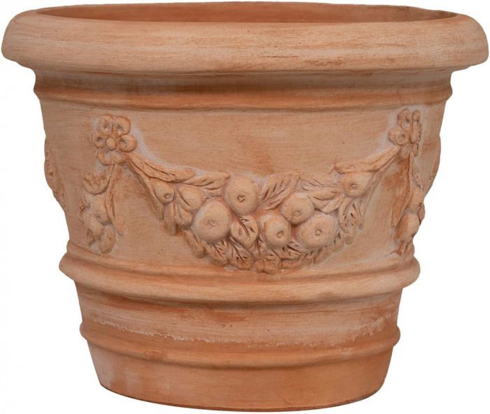 Marron Pot de Fleur Interieur L40xPR40xH30 - Pot de Fleur en Terre cuit ...