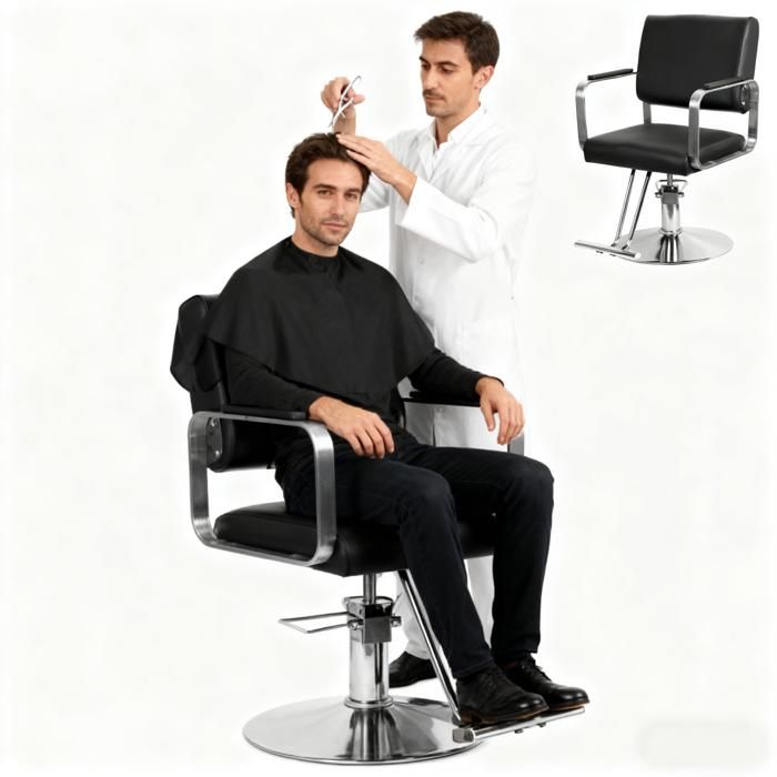 Fauteuil de Coiffeur,Hauteur Réglable, Chaise de Coiffure peut Pivoter ...