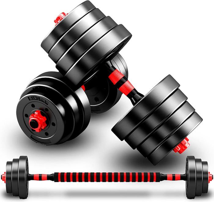 Haltere Musculation Reglable, Ensemble D'haltères Pour Hommes 2 En 1 ...