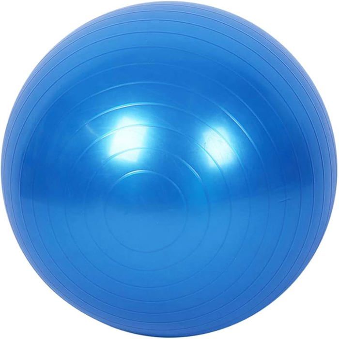 Balle de yoga robuste 45 cm bleue avec pompe pour Pilates et fitness ...