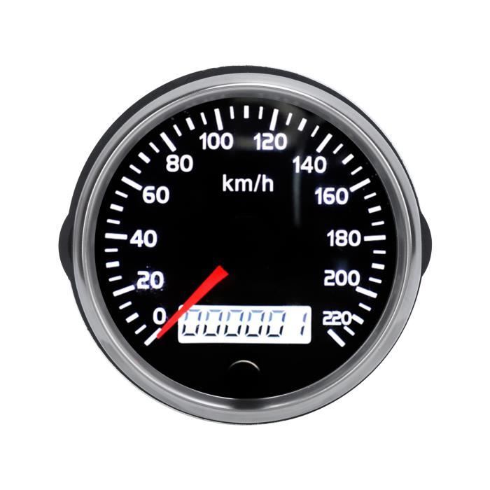 Ashata compteur de vitesse Jauge de Vitesse 85MM Compteur 0-220km/H ...