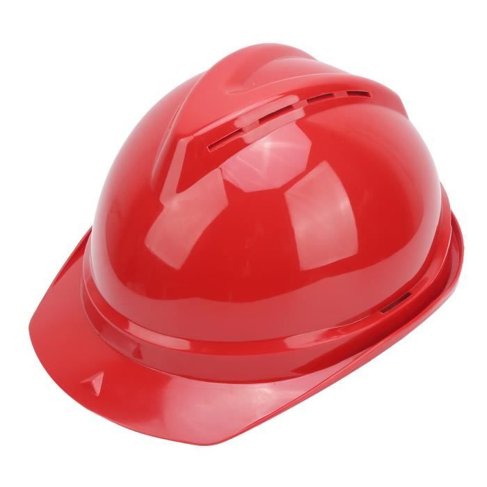 Casque industriel rouge - Casque de protection respirant pour les ...
